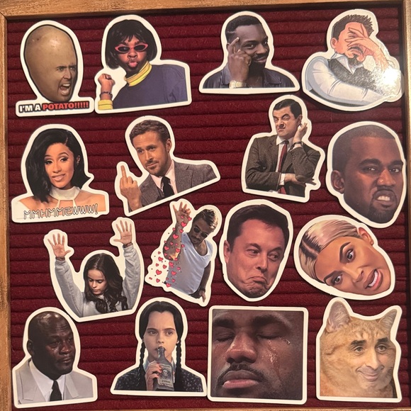 Accents | New Set Of 16 Celebrities Meme Stickers | Poshmark